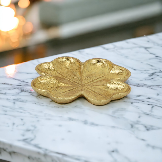 Isano Golden Cast Iron Four Leaf Clover - Contemporary - Decorative ...