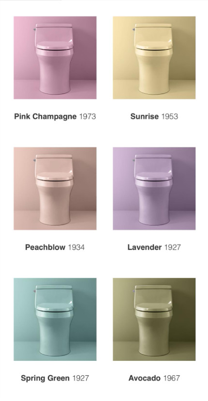 Kohler is re-introducing two vintage colors