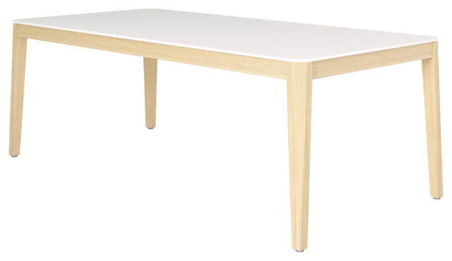 Amazonia Bahrain Modern 215" Outdoor Rectangular White Dining Table ...