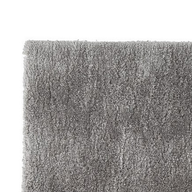 Rectangular Polypropylene Rug with Solid Color, Medium, Gray ...