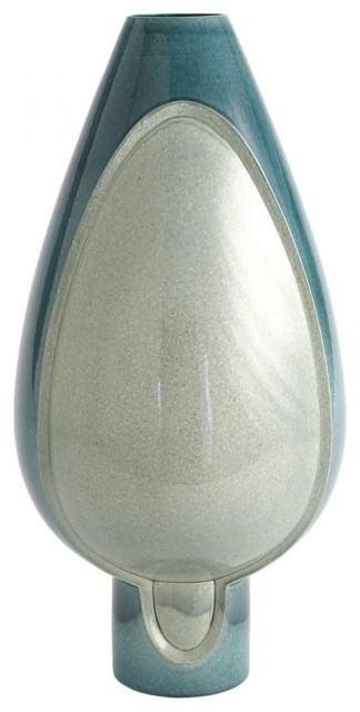 Two Tone Pod Tall Azure Vase - Contemporary - Vases - by Lighting ...