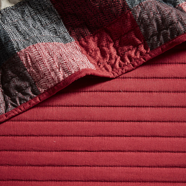 Madison Park Ridge 6 Piece Reversible Daybed Cover Set, Red, Daybed ...