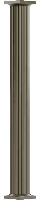 6" x 8' Endura-Aluminum Column, Round Shaft, Gloss White Finish w ...