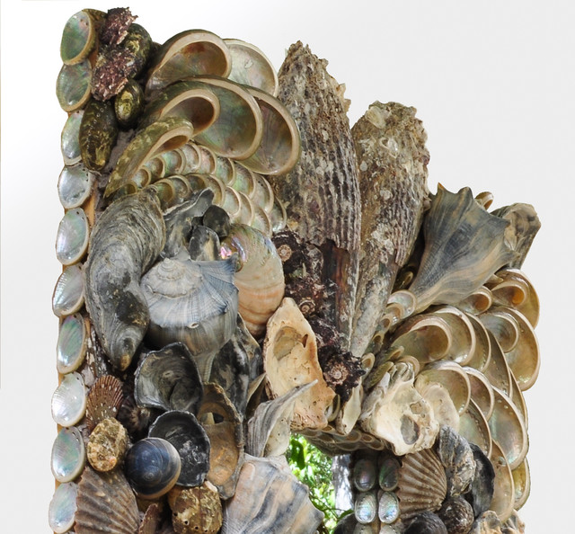 Large Pen Abalone SeaShell Mirror. Only one. - Beach Style - Wall ...
