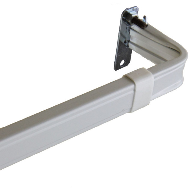 Lockseam 2" Clearance Curtain Rod 66-120", White - Transitional ...