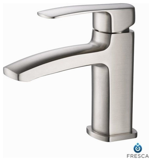 Fresca Fiora Single Hole Mount Bathroom Vanity Faucet in Brushed Nickel ...