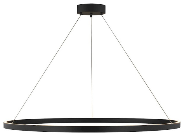 Tech Lighting Fiama 1 Light 48" Chandelier, Matte Black 700FIA48B ...
