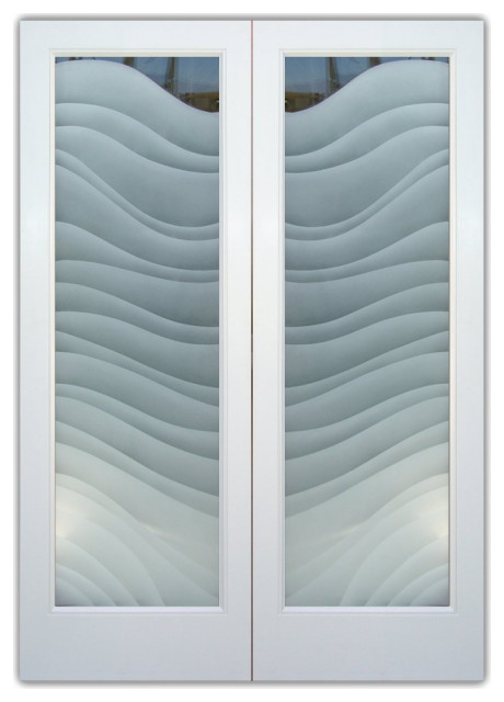 Interior Prehung Door or Interior Slab Door - Dreamy Waves - Primed ...