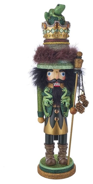 Kurt Adler Hollywood Frog King Nutcracker Decor, 18" - Contemporary ...