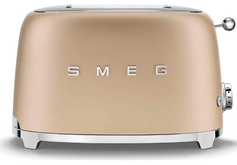 Smeg 50's Retro Style Aesthetic 2x2 Slice Champagne Toaster ...