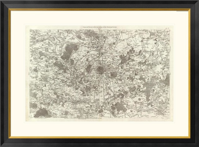 "Paris, France, 1762" Framed Digital Print by Cesar-Francois Cassini ...