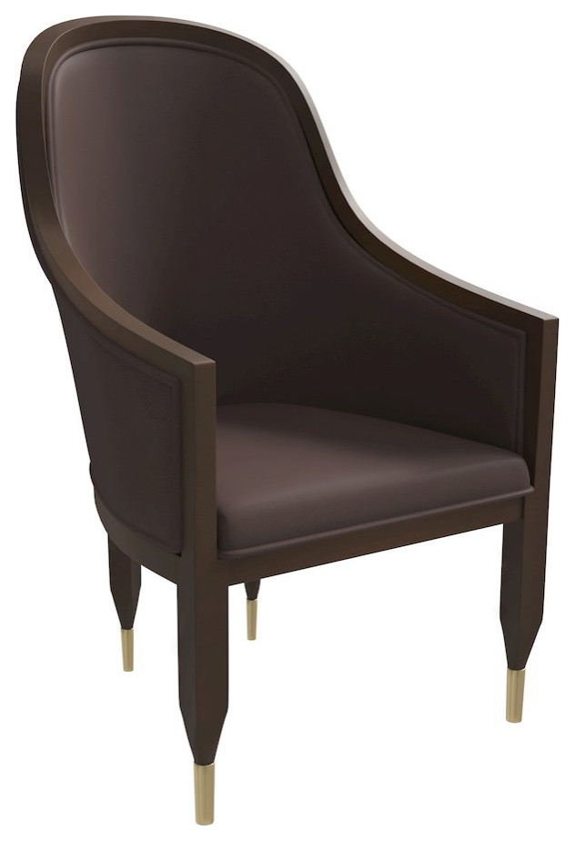 Belle Series Modern Dining Chair in Dark Brown - Modern - Dining Chairs ...