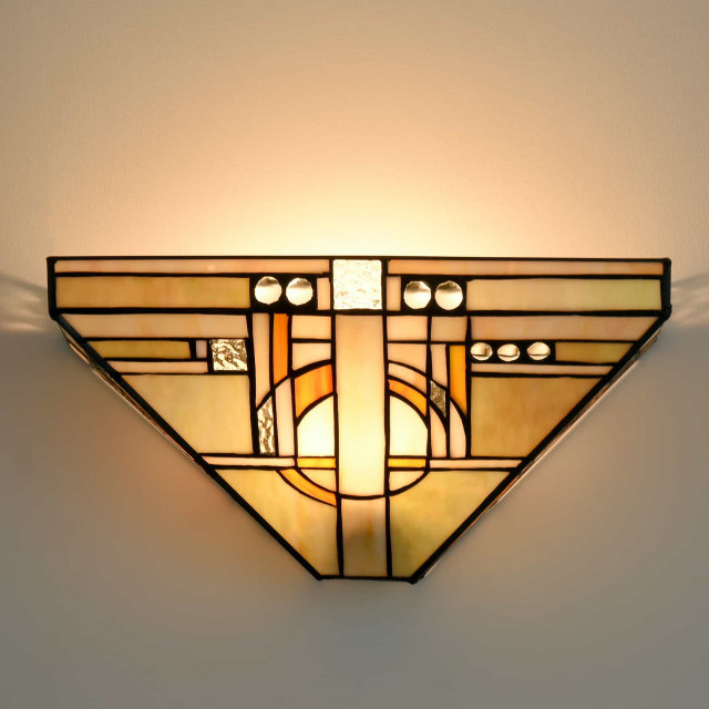 Tiffany Style Wall Sconces with Stained Glass Wall Light - Craftsman ...