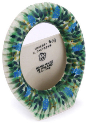 Polish Pottery 4" Stoneware Picture Frame Hand-Decorated Design ...