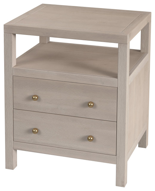 Nora 2-Drawer Nightstand - Transitional - Nightstands And Bedside Tables - by Butler Specialty ...