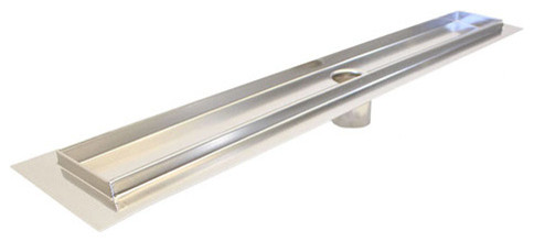 Quartz Linear Flange Edge Shower Drain, Stainless Steel, 800 mm ...