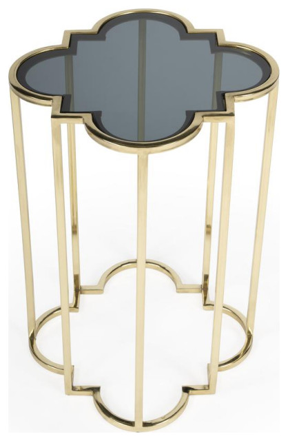 Butler Auroria Black Glass Accent Table - Mediterranean - Coffee Tables - by GwG Outlet | Houzz