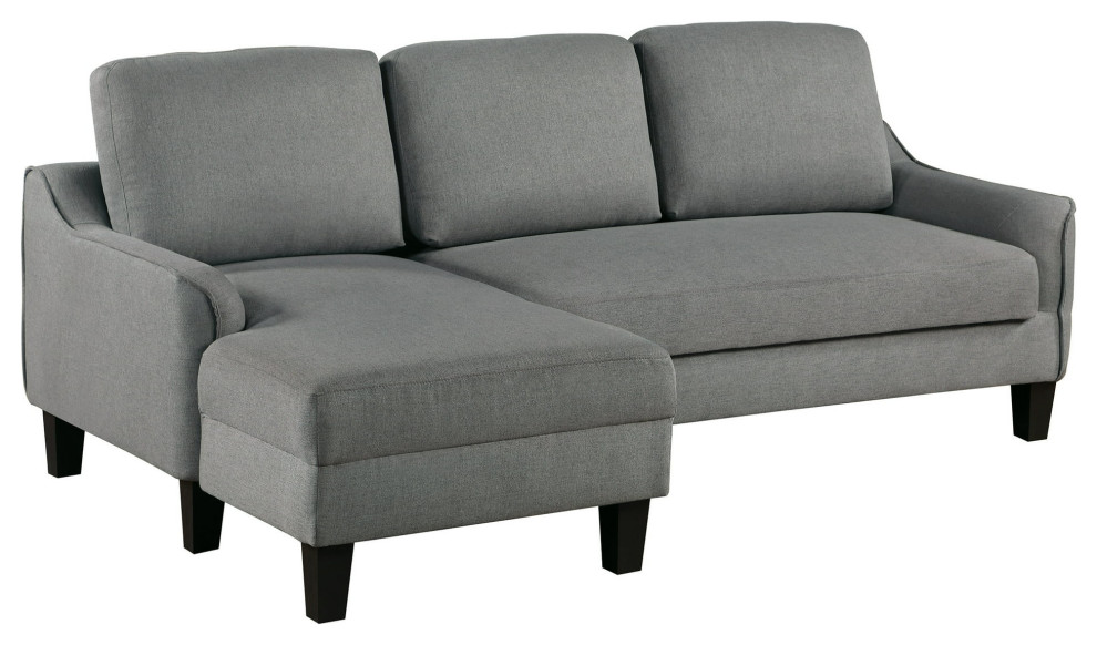 Multipurpose Sleeper Sofa, Polyester Seat With Chaise Lounge & Sloped ...