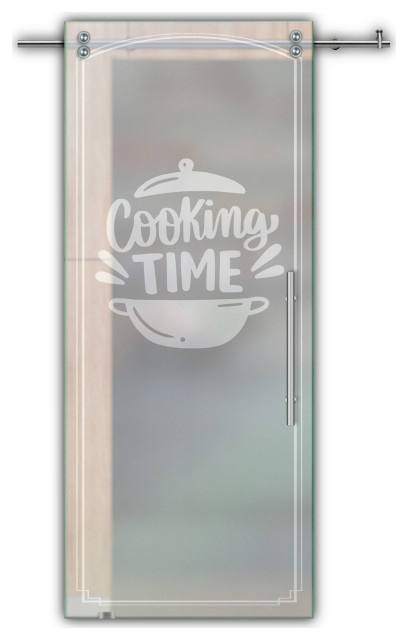 Sliding Glass Pantry Door V2000, 48"x81" - Contemporary - Interior ...