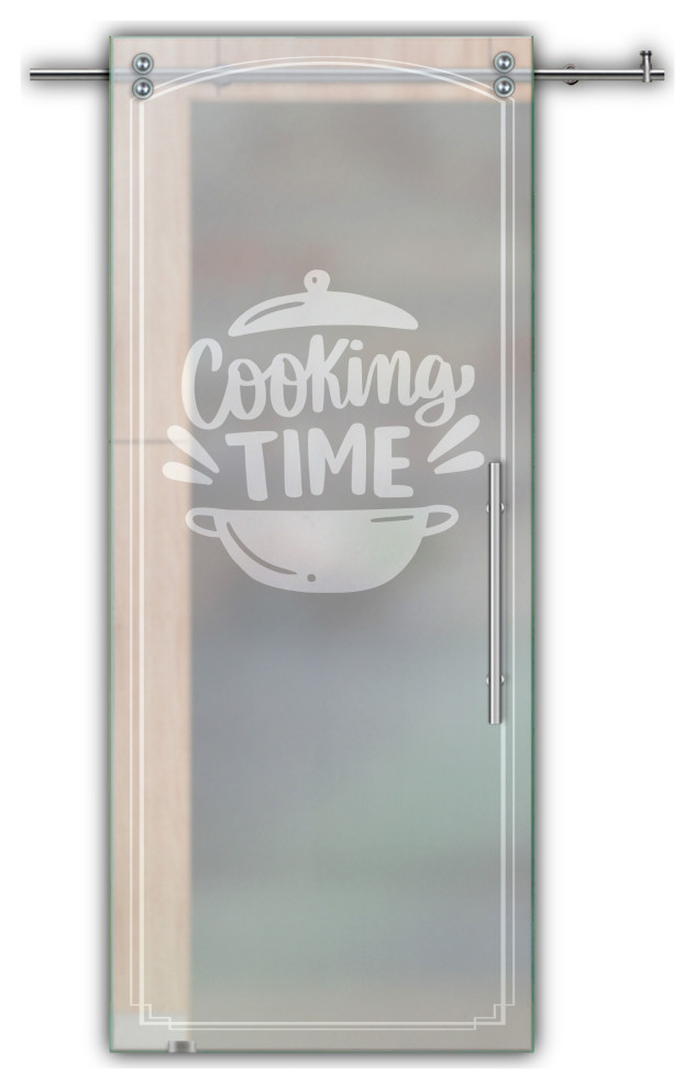 Sliding Glass Pantry Door V2000, 48"x81" - Contemporary - Interior ...
