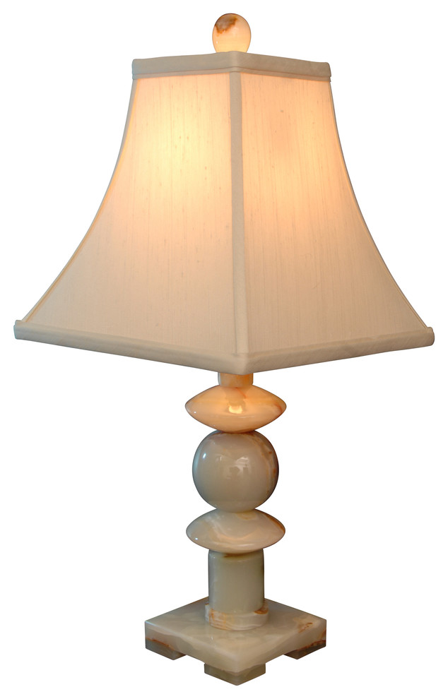21.75" Tall Onyx Table Lamp "Spectra", Chartreuse - Traditional - Table ...