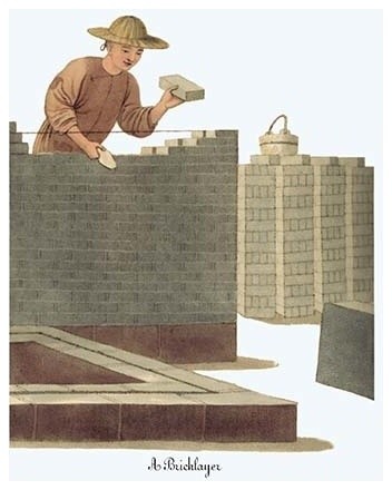 A Bricklayer, 20" x 30" - Asian - Prints And Posters - by Buyenlarge ...