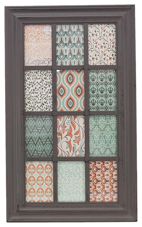 Kiera Grace Grey Brae 12-Opening Plastic Wall Collage Picture Frame ...