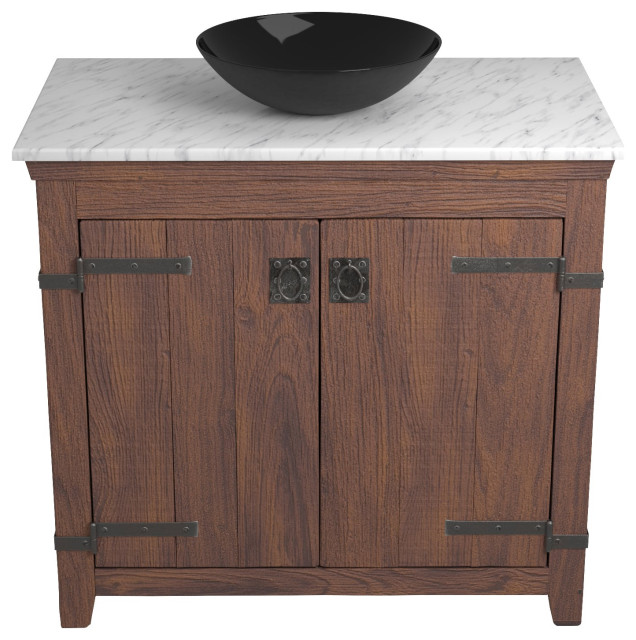 Native Trails VNB-VNT-MG1717-ABS-1 36" Americana Vanity with Carrara ...