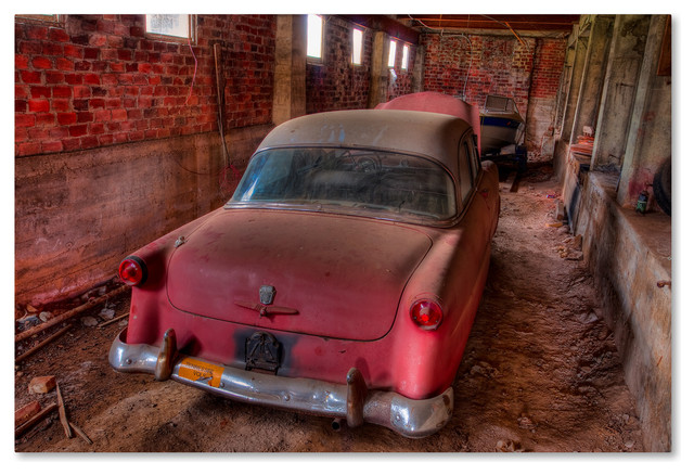 Bob Rouse '53 Red Ford' Canvas Art, 30"x47" - Contemporary - Prints And ...