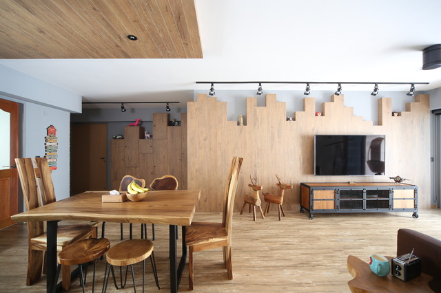 Houzz Tour: A 5-Room HDB Flat Becomes a Rustic Country Retreat