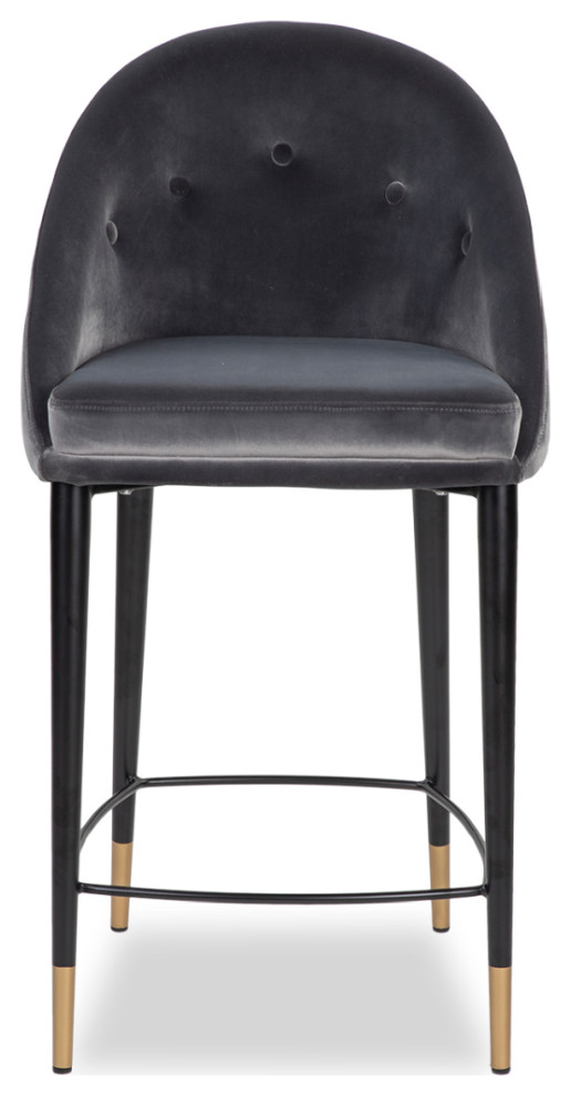 Classic Velvet Counter Stool | Liang & Eimil Arden - Midcentury - Bar ...