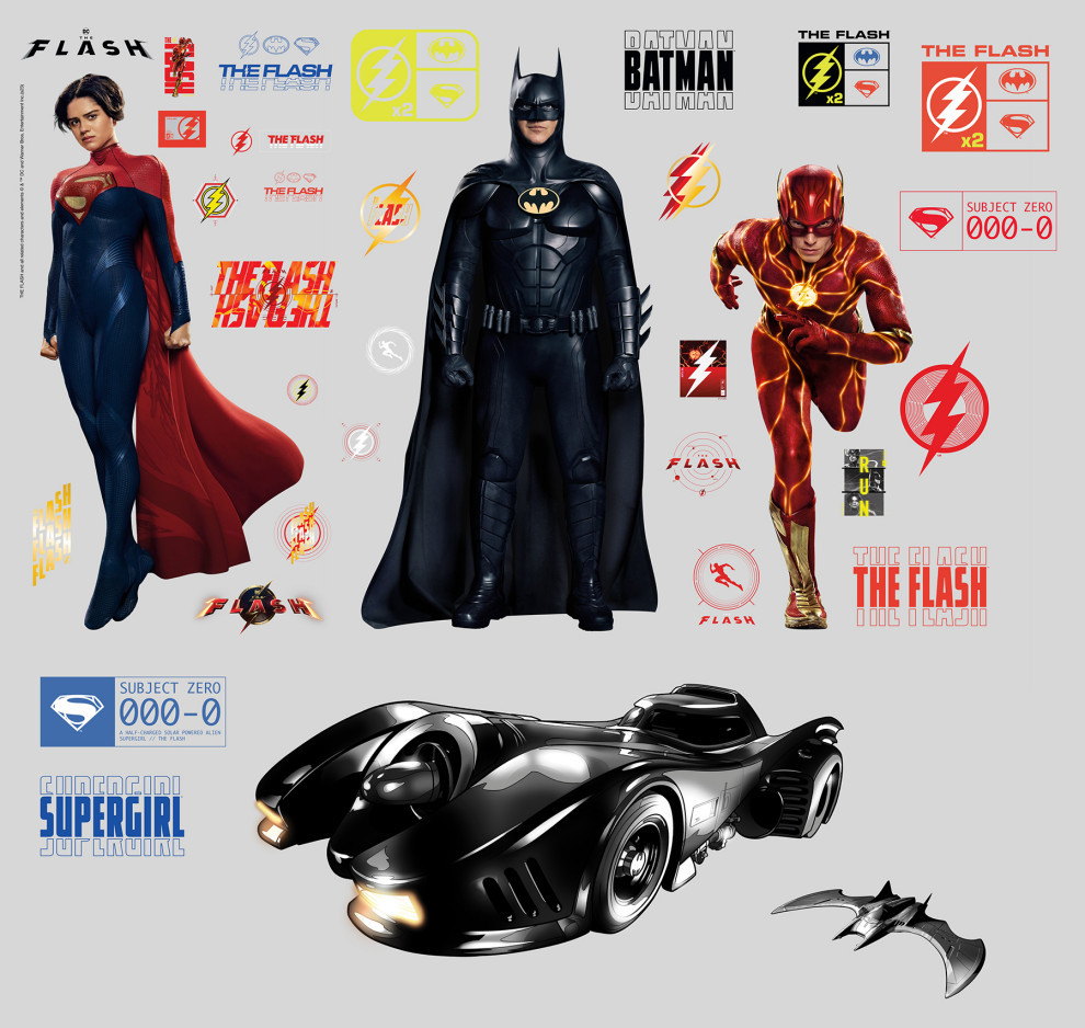 The Flash Movie Super Heroes Set Wall Decals - Contemporary - Wall ...