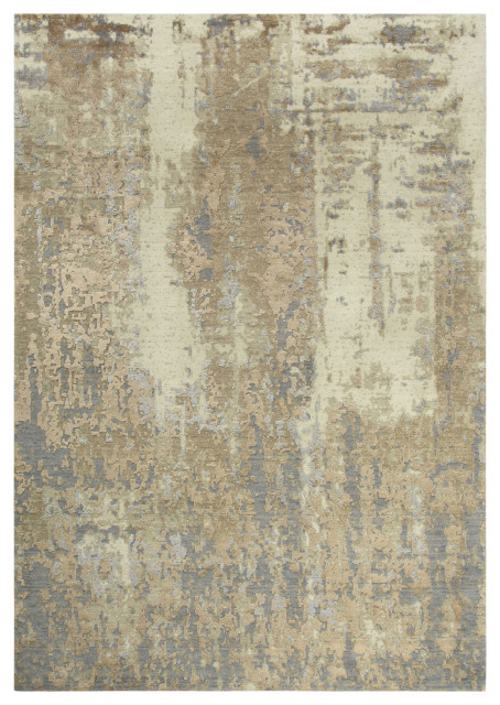 Rizzy Home ARY102 Artistry Wool Area Rug Beige, 2'6" x 8 ...