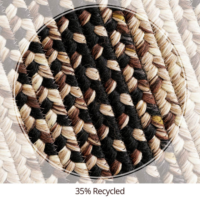 Homespice Decor Black Mist Indoor/Outdoor Braided Rug 8'x10 ...