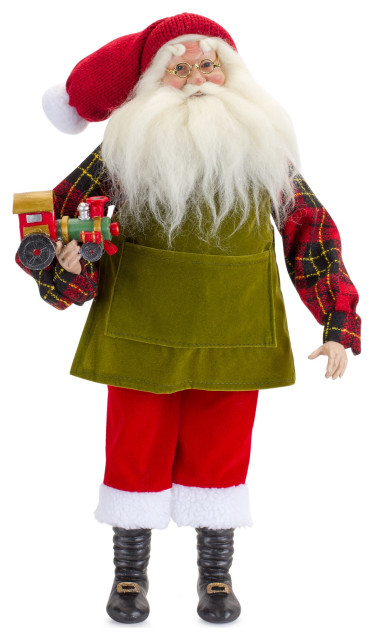 Santa 21.75"H Polyester/Resin - Transitional - Holiday Accents And ...