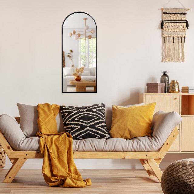 Stratton Home Decor Kate Black Full Length Leaning Mirror ...