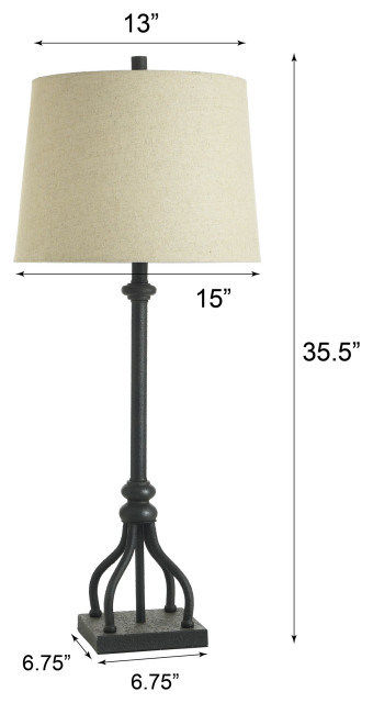 StyleCraft Industrial Table Lamp With Sanded Bronze Finish L332088DS ...