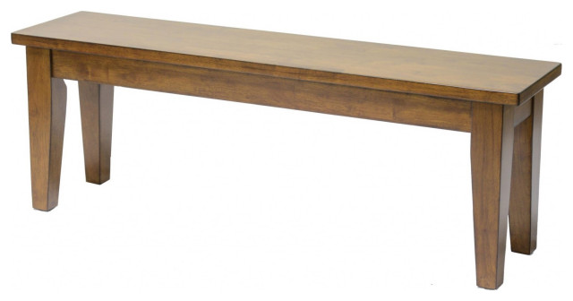Modern Farmhouse Golden Brown Solid Wood Bench - Transitional - Accent ...