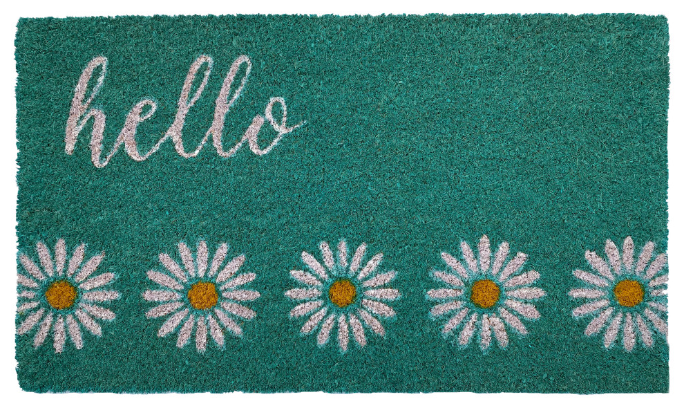 Calloway Mills Daisy Hello Doormat - Contemporary - Doormats - by ...