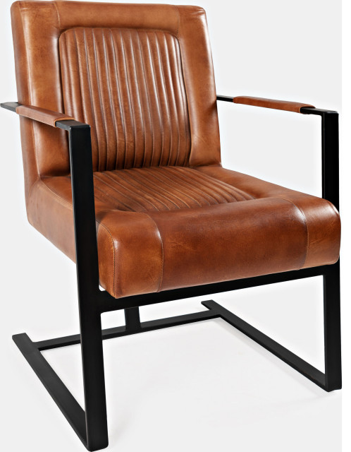 Genuine Leather Sled Chair - Industrial - Office Chairs - by HedgeApple ...