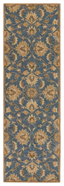 Surya CAE-1190 Caesar Runner, 2'6' x 8', Denim/Light Gray - Traditional ...