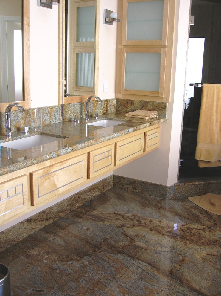 Bathroom Natural Stone Granite Slab Works - Contemporary - Las Vegas ...