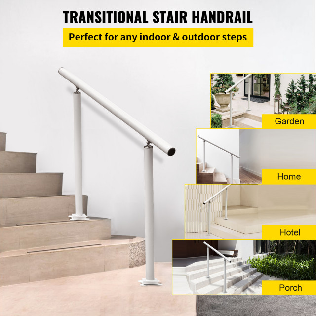 Outdoor Stair Railing Kit Aluminum Handrails, 3' - Contemporary - Stair ...