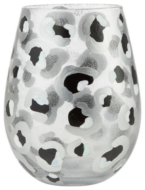 "Snow Leopard" Stemless Wine Glass by Lolita - Contemporary - Wine ...