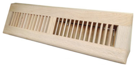 Unfinished Oak Baseboard Register - Transitional - Registers Grilles ...
