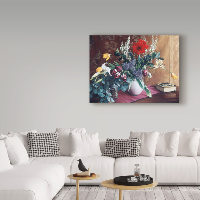 Robin Anderson 'Evening Bouquet' Canvas Art, 32"x24" - Contemporary ...