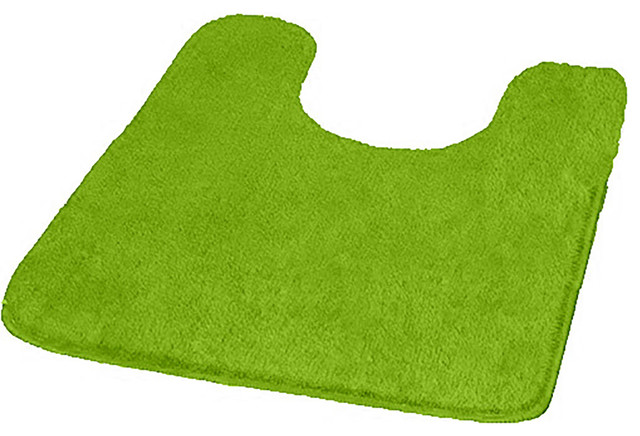 Kiwi Green Modern Non Slip Washable Bathroom Rug With Thick Pile, Live ...