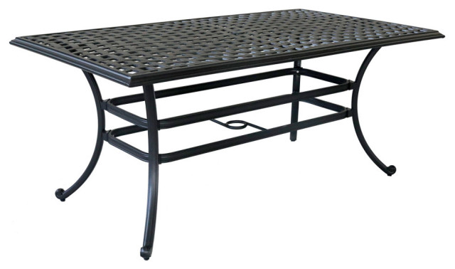 Venice Aluminum 38x68 Inch Rectangle Dining Table - Traditional ...