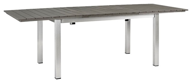 Modern Contemporary Urban Design Outdoor Patio Dining Table, Gray Gray ...