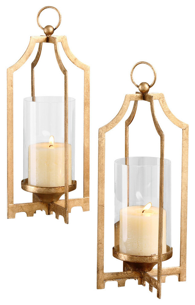 Uttermost Lucy Gold Candleholders, Set of 2 - Transitional ...